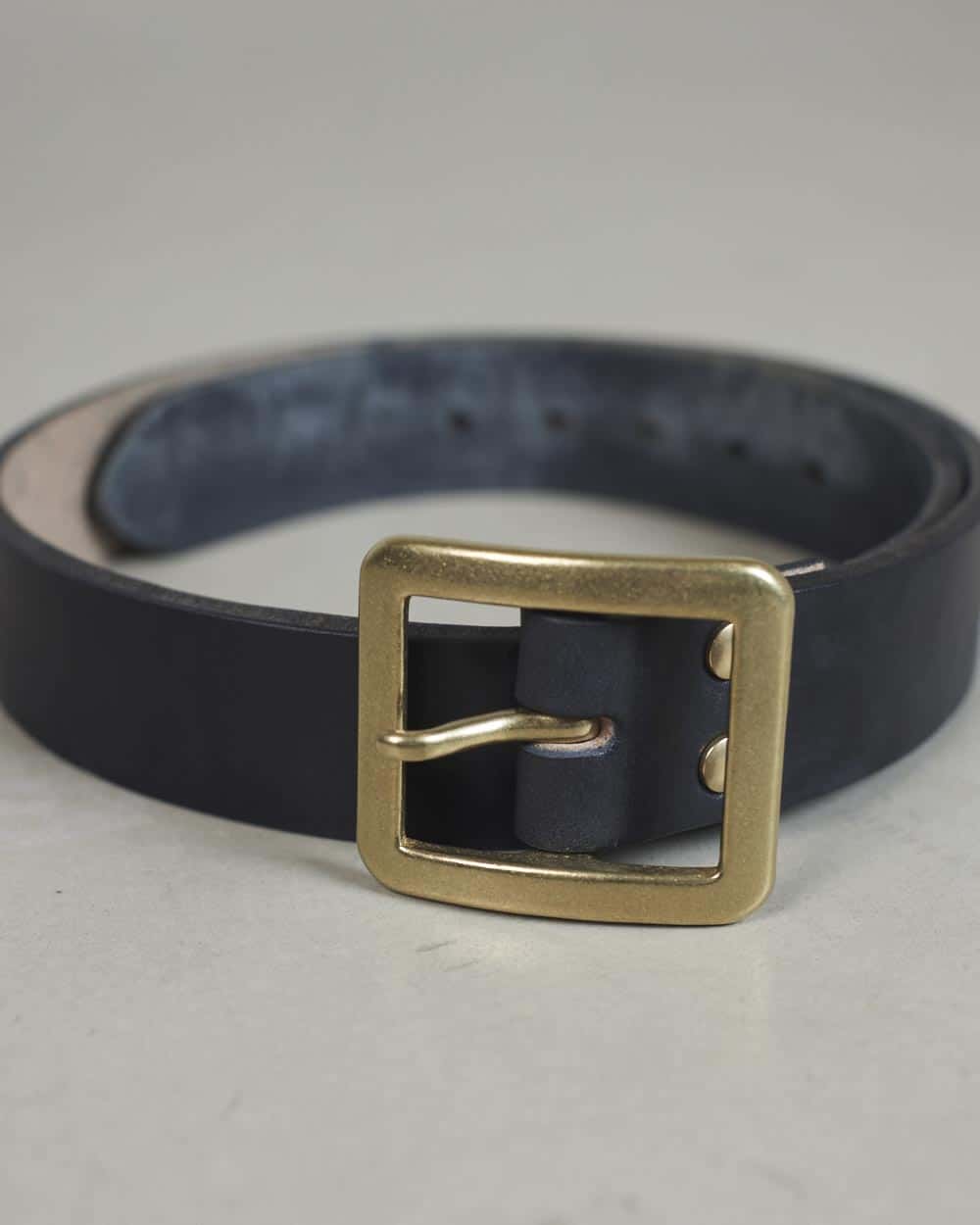 The Strike Gold Italian Leather Belt - Black · Those That Know